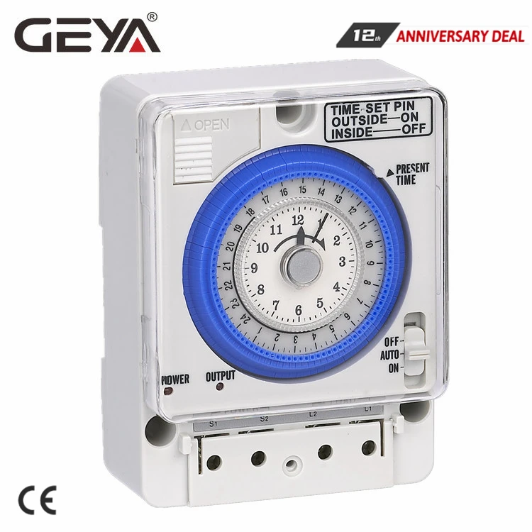 Geya Tb388 Non Power Failure 24 Hours Mechanical Timer Switch With ...