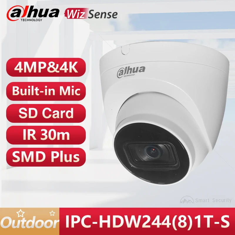 Dahua-WizSense-4MP-8MP-IP-Camera-Outdoor-Mic-Camera-Vehicle-Human ...