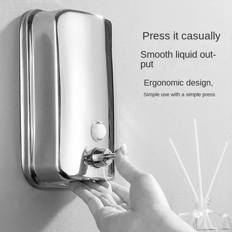 304-Stainless-Steel-Soap-Dispenser-Hotel-Wall-Mounted-Bathroom-Hand ...