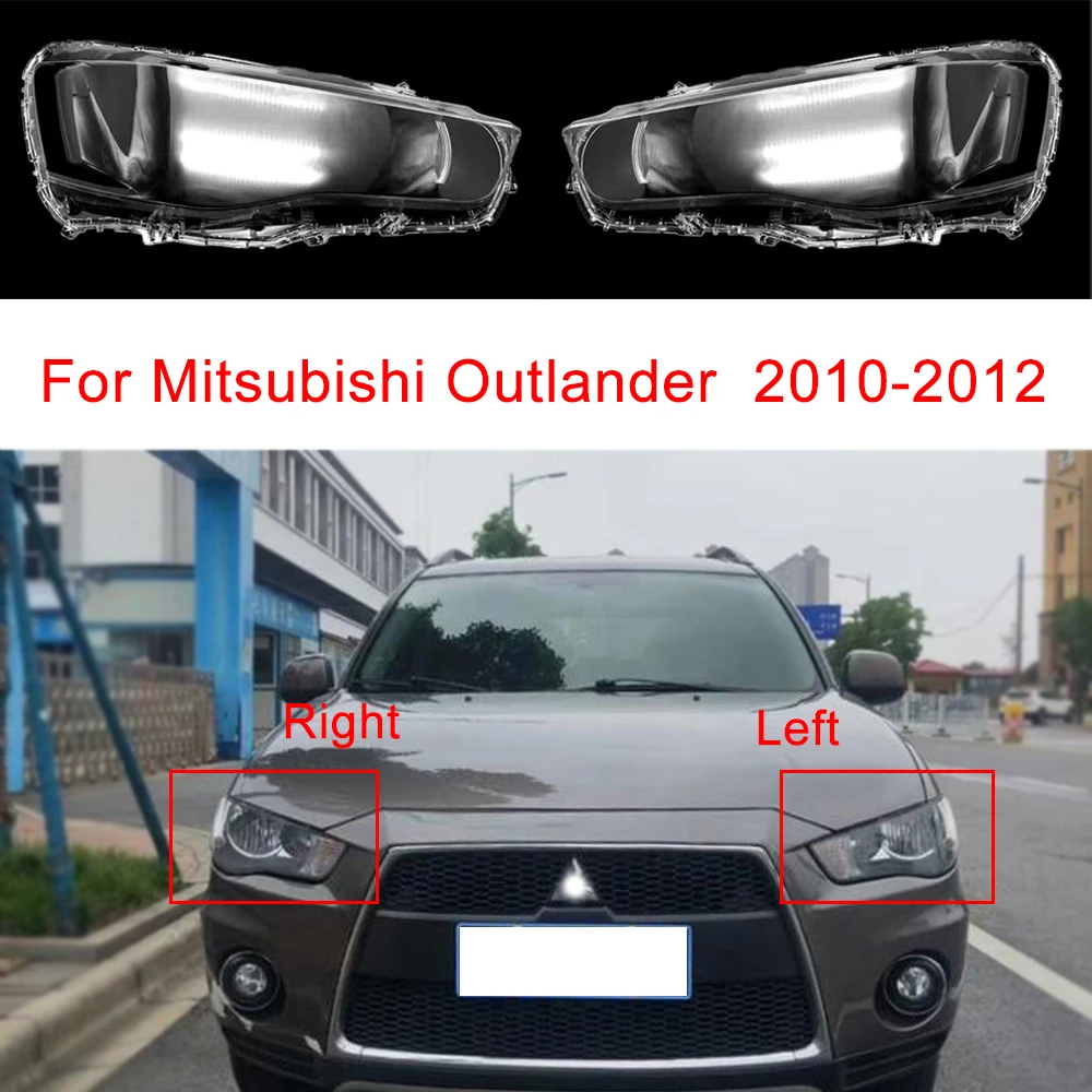 For-Mitsubishi-Outlander-2010-2012-Car-Front-Headlight-Shell-Headlamps ...