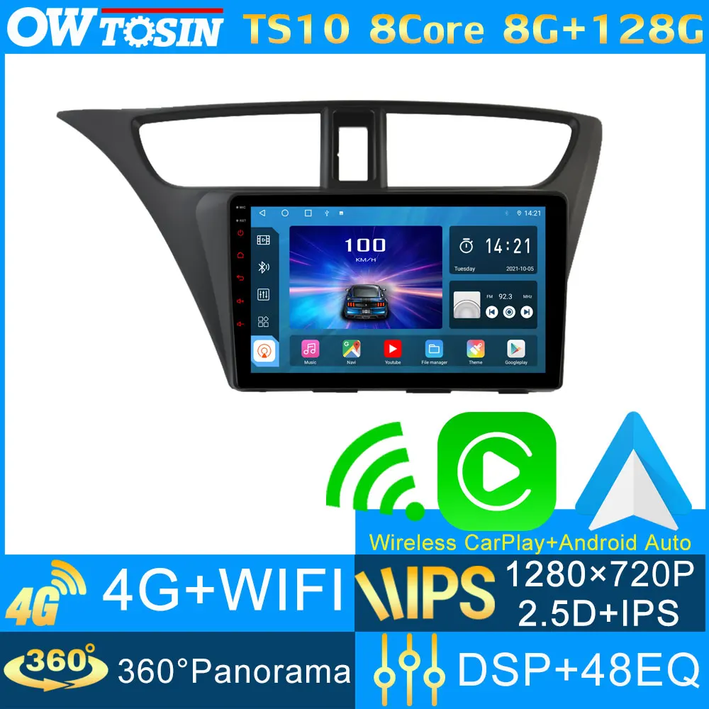 Reproductor de vídeo estéreo para coche, Radio con Android, TS10, 8G ...