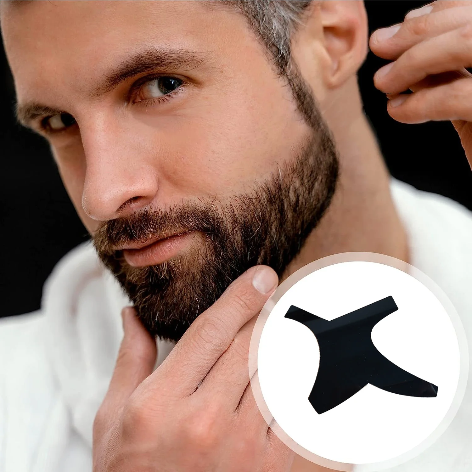 Hairdressing Guide Template for Men, Beard Styling Template, Hair Trim ...