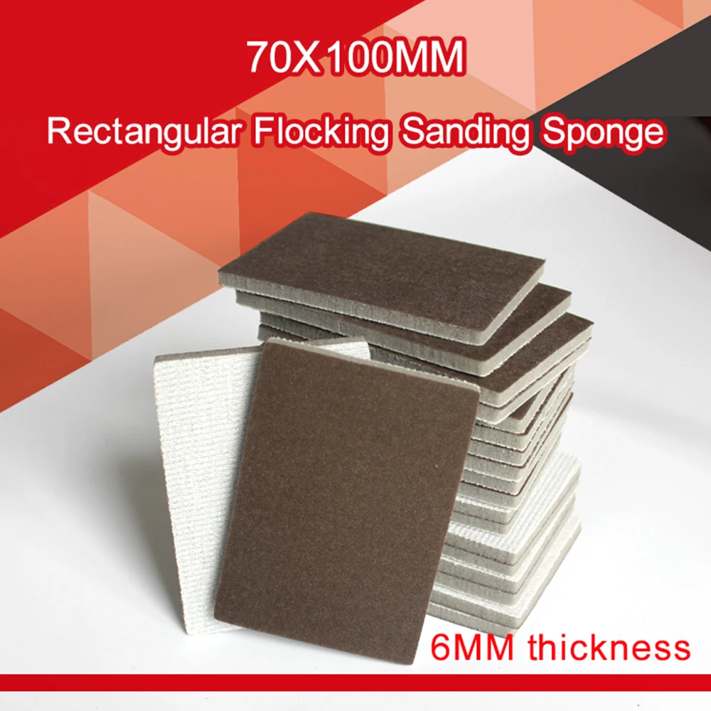 10pcs-Wet-Dry-Flocking-Sanding-Sponge-Disc-Red-Sandpaper-Polishing ...