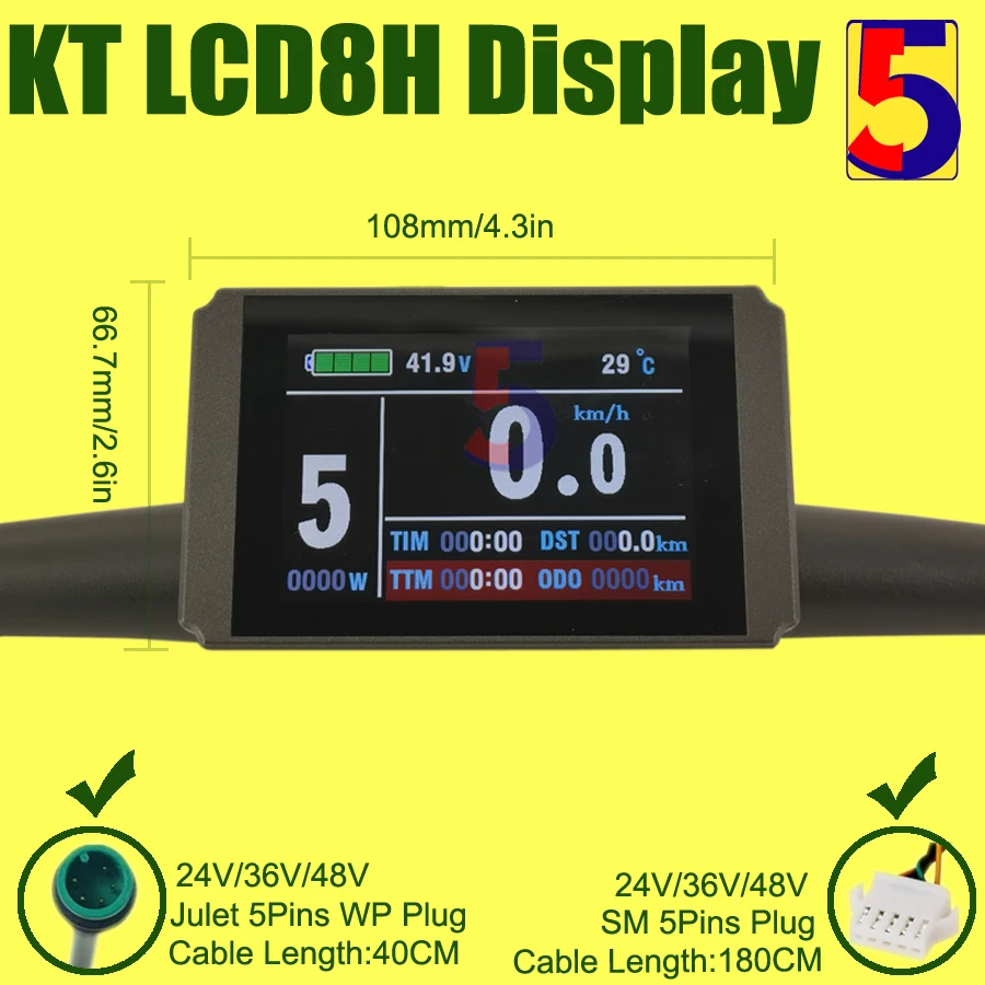 New-KT-LCD8H-Color-Display-24V-36V-48V-KT-LCD3-LCD4-LCD5-LCD6-LCD8S ...