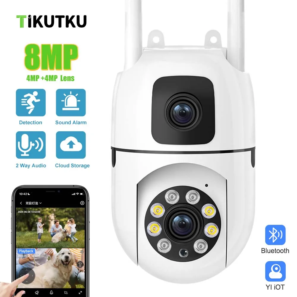 Dual-Lens-IP-Camera-4K-8MP-WiFi-Wireless-Indoor-Security-Protection ...