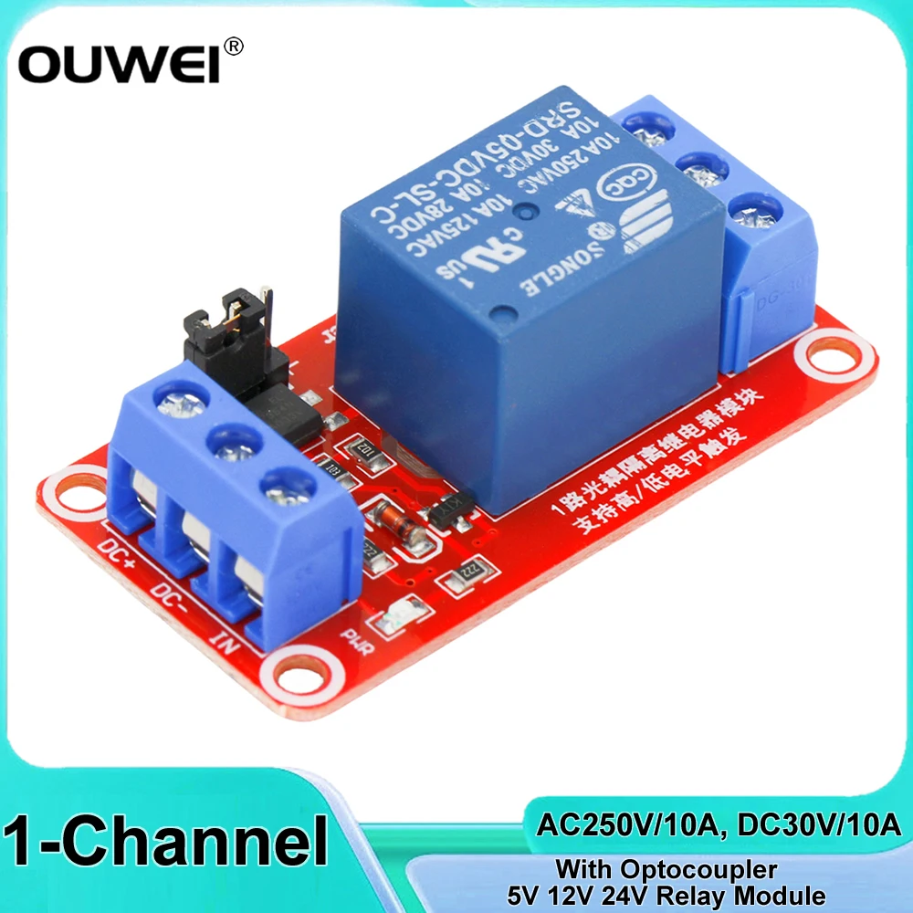 1-Channel-Relay-Module-Board-5V-12V-24V-Shield-With-Optocoupler-12V ...