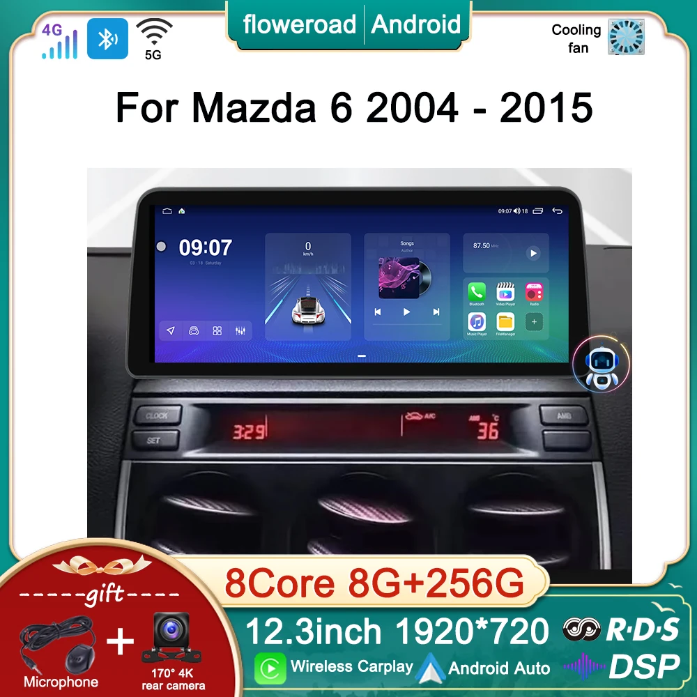 12-3inch-Android-13-For-Mazda-6-Atenza-GG-2002-2008-Car-Radio ...