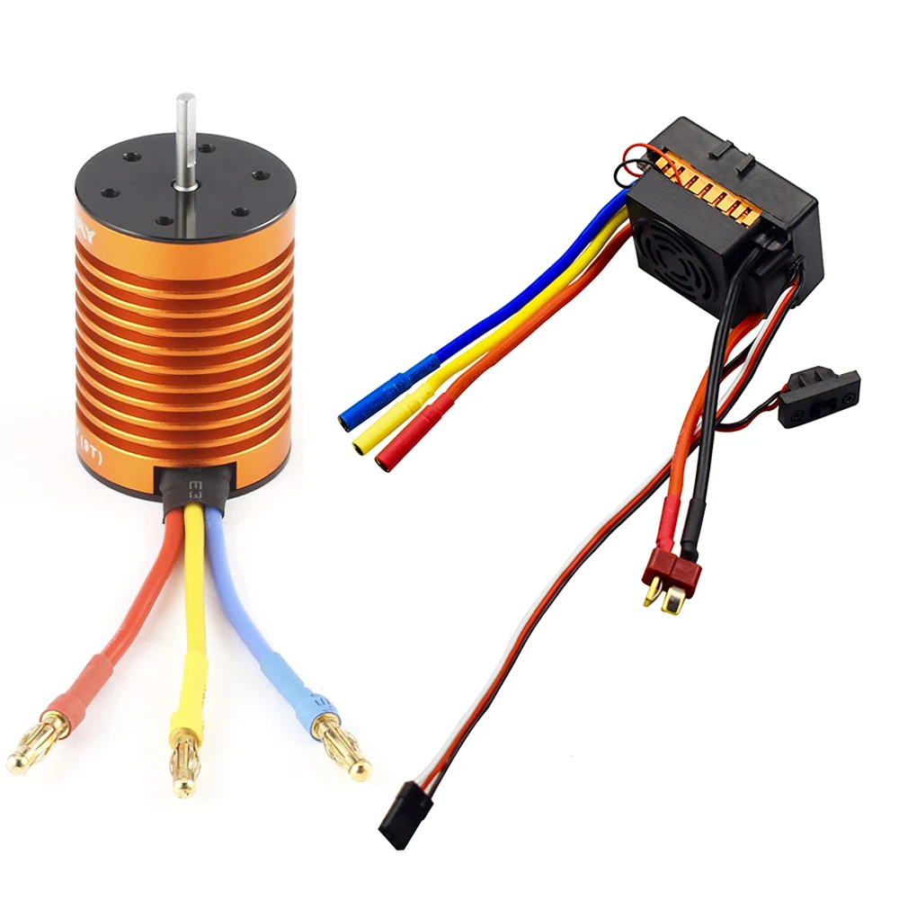 10t 3930kv 4 Poles Sensorless Brushless Motor With 60a Electronic Speed ...
