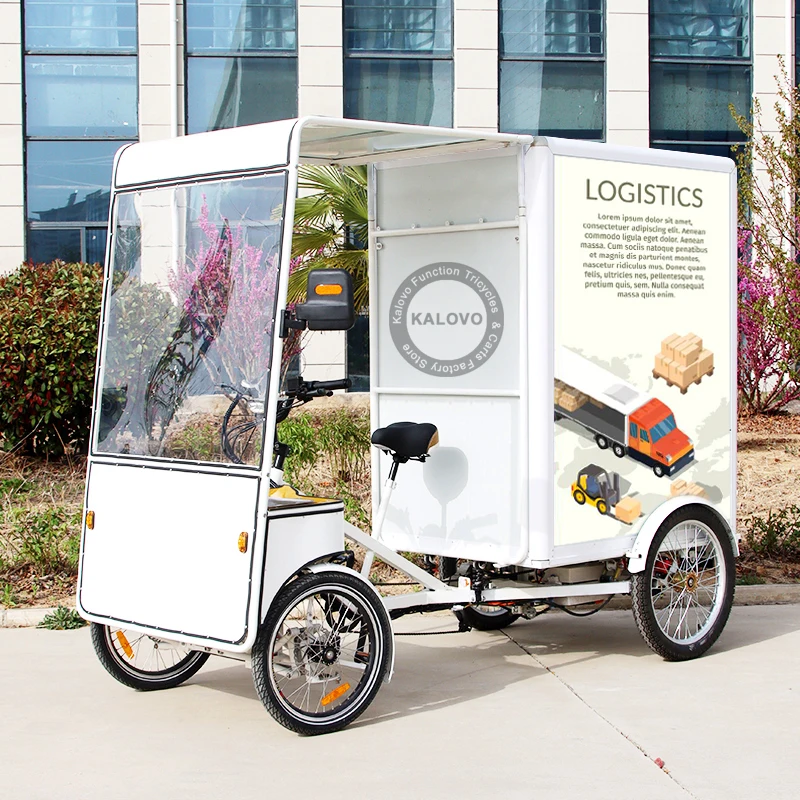 Shock Absorption 4 Wheel Cargo Delivery Tricycle 1000w Heavy Duty Four ...