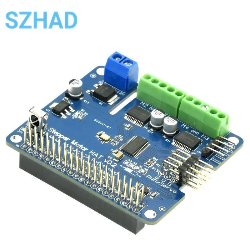 Servo-Motor-Driver-Module-Robot-Shield-For-Raspberry-Pi-3B-3B-Stepper ...