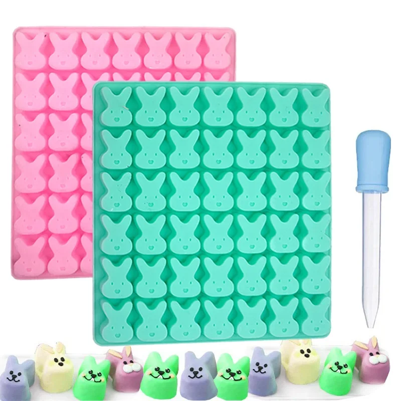 Porous-Rabbit-Silicone-Fudge-Baking-Mold-Animal-Chocolate-Candy-Jelly ...