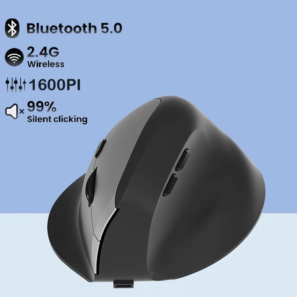 Vertical-Mouse-Wireless-Bluetooth5-0-2-4G-Ergonomic-Mice-4000DPI-6D ...