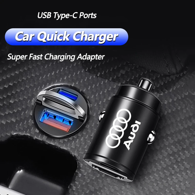Car-Charger-USB-Type-C-Ports-Super-Fast-Charging-Adapter-For-Audi-A1-A2 ...