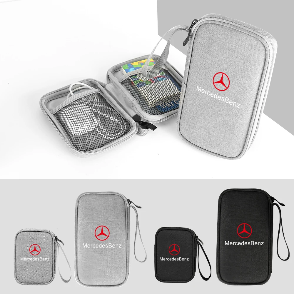 1pc-Car-digital-Supplies-Storage-bag-USB-Cable-Storage-Box-For-Mercedes ...