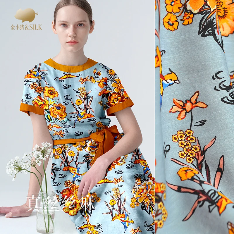 Mulberry-Seide-Leinen-Stoff-Neue-Sanfte-Kleid-Kleidung-Haut-freundlich ...