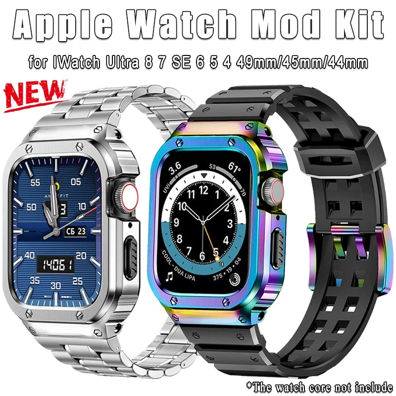 Steel-Strap-Case-for-Apple-Watch-Band-Ultra-2-49mm-45mm-44mm-40mm-41mm ...