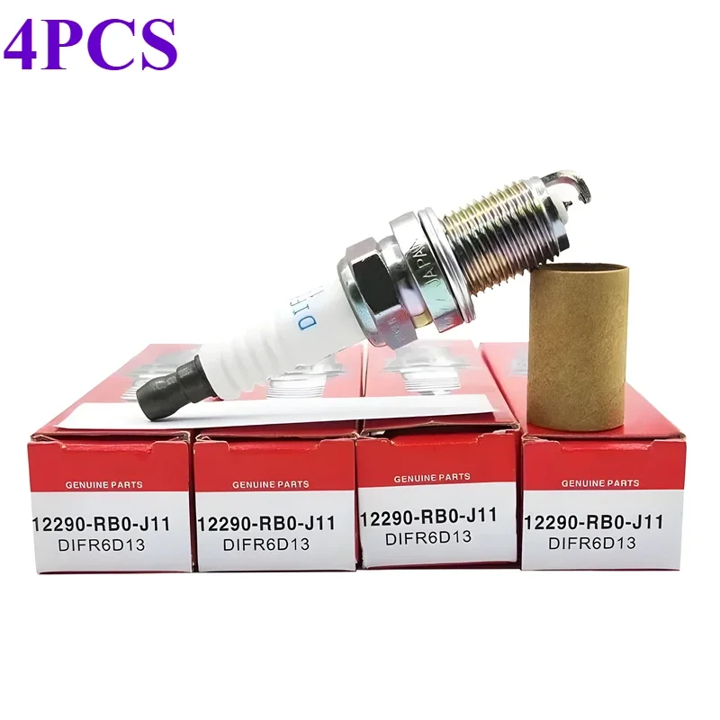 4pcs 12290-RB0-J11 DIFR6D13 Dual Iridium Spark Plugs For Honda CR-Z ...