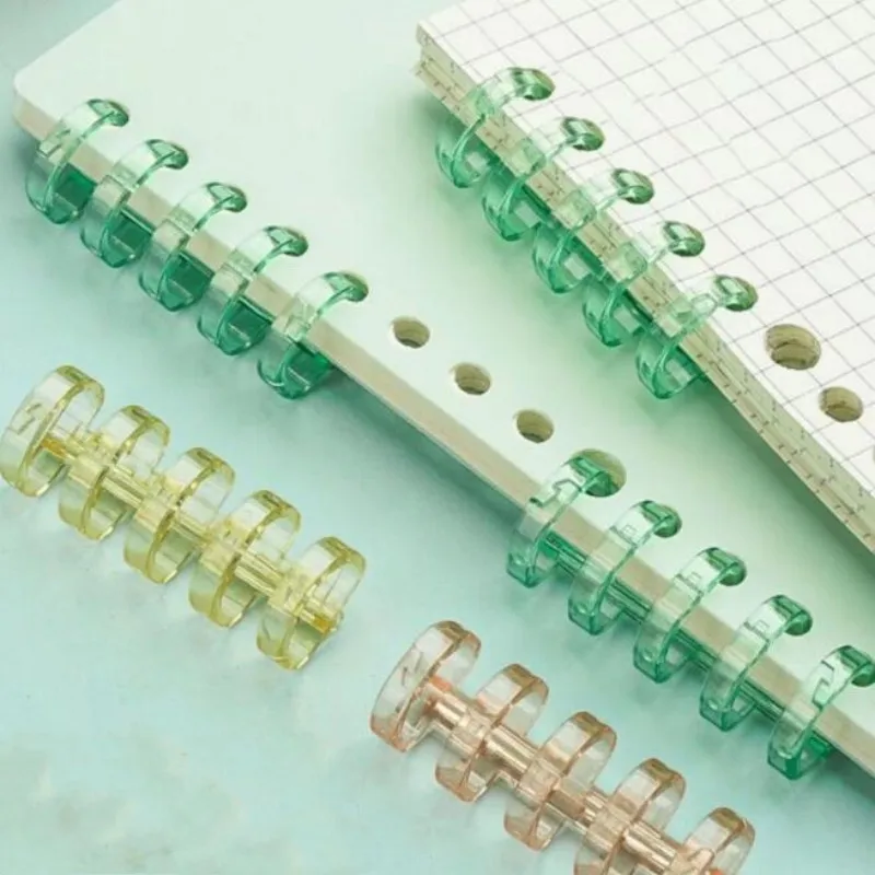 5pcs 5 hole Book Binder Ring Buckle Loose leaf Paper Ring Coil Binding ...