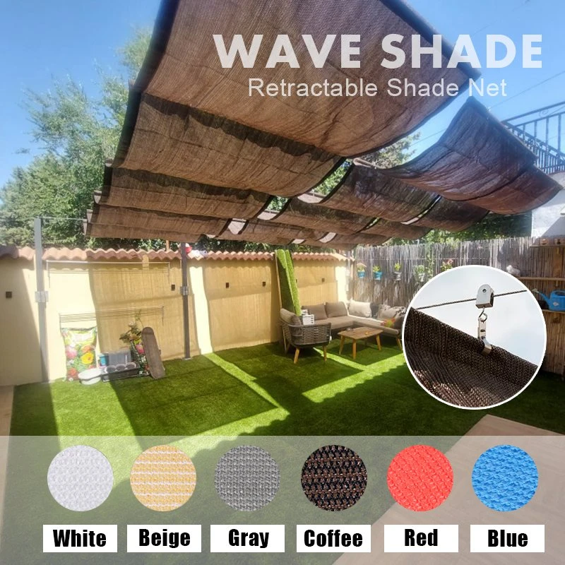 Wave Telescopic Sunshade Net Outdoor Sun Shading Sail Retractable ...