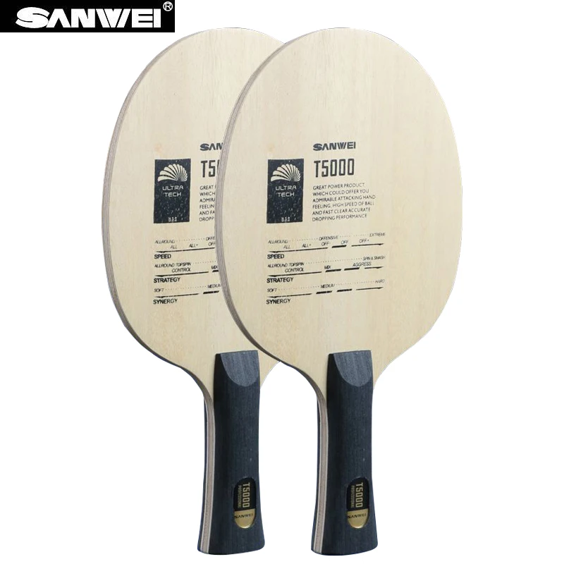 Original-Sanwei-T5000-Table-Tennis-Racket-Blade-5-Wood-2-Carbon-Blade-Professional-Offensive ...
