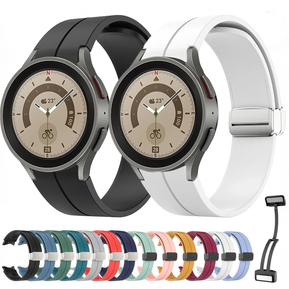 Magnetic-Strap-for-Samsung-Galaxy-Watch-7-6-5-4-44mm-40mm-Silicone ...