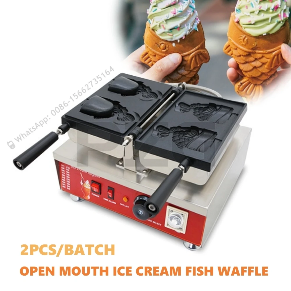 Professional-2pcs-Korean-Style-Baking-Electric-Open-Mouth-Fish-Cake-Ice ...