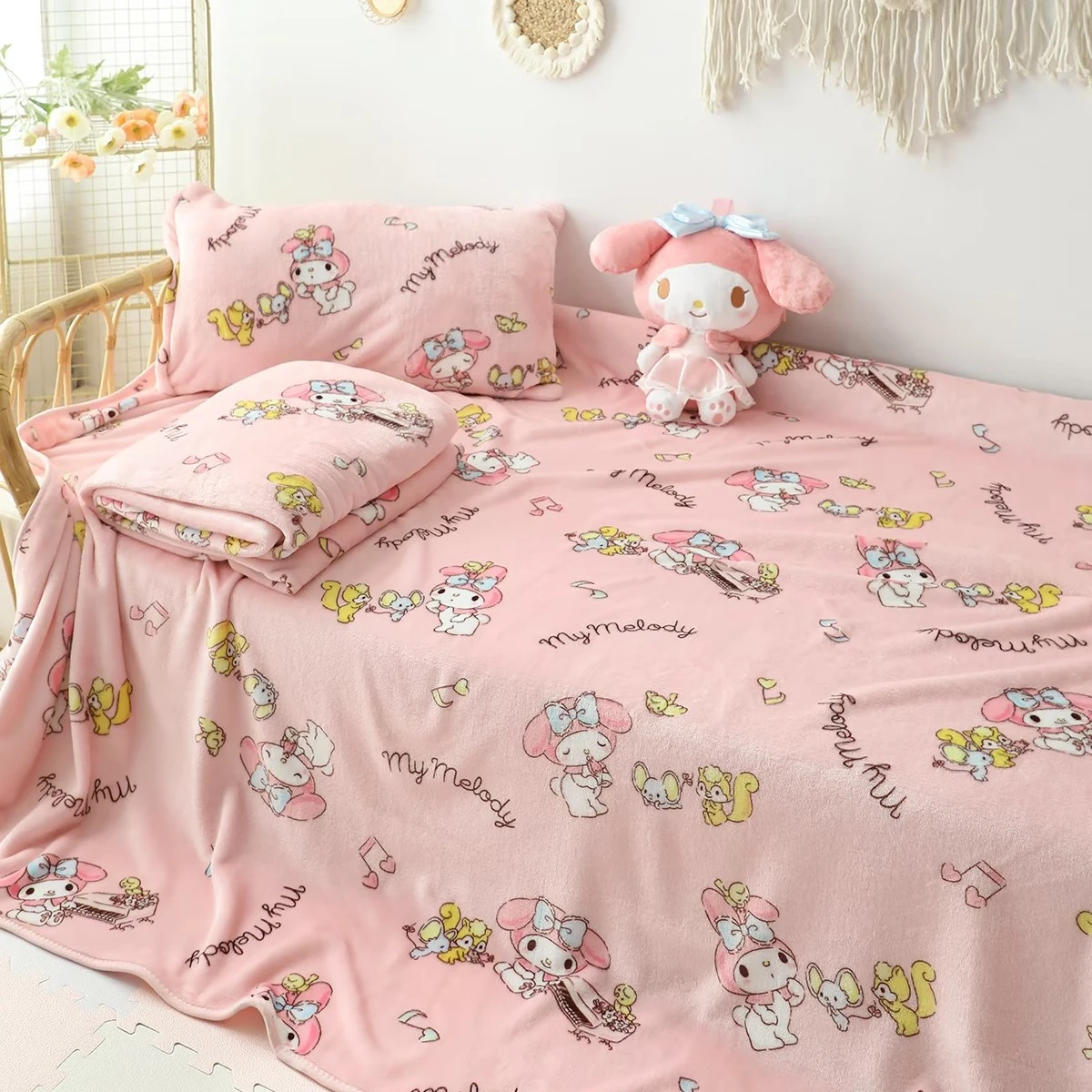 Sanrio-Cute-My-Melody-Blanket-Lovely-Cartoon-Japanese-Style-Warm-Blanket-Bedspread-For-Girl-Soft ...
