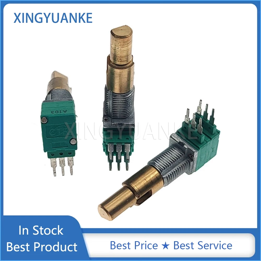 1PCS 09 Type Precision Potentiometer A10K A103 Duplex Dual Shaft Car ...