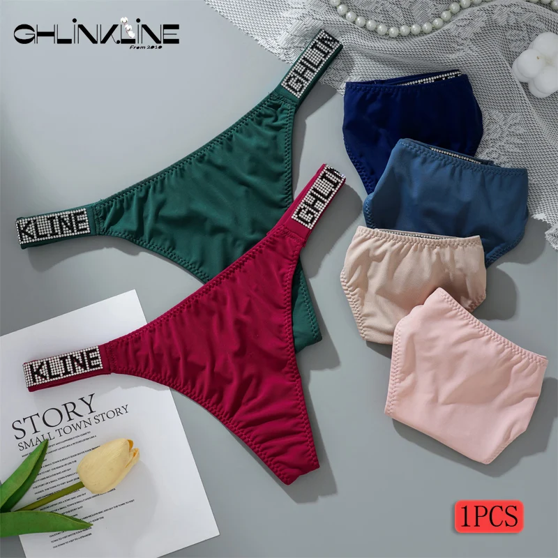 Thongs Woman Solid Color Lingerie For Women Strech Nylon Underwear Sexy ...