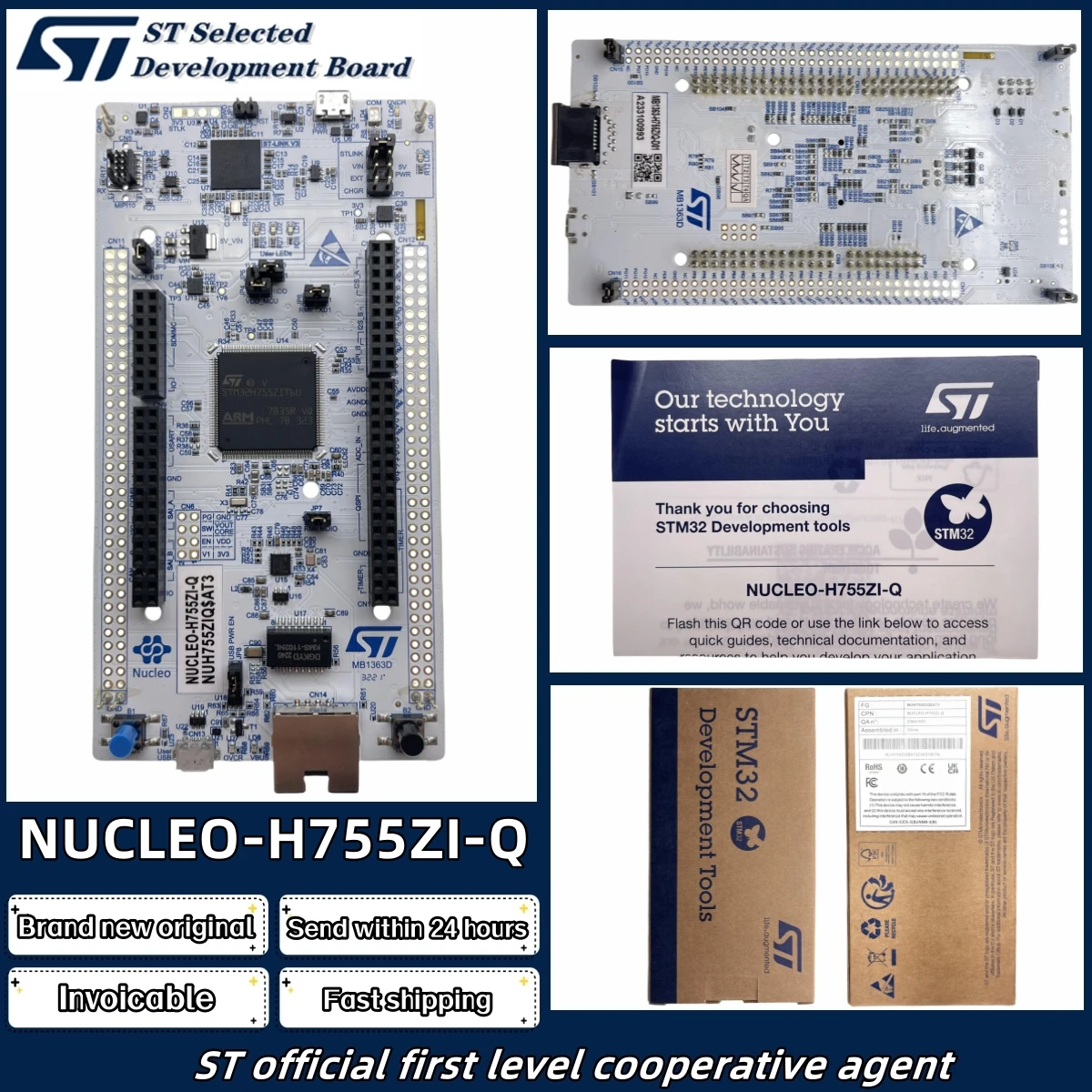 1pcs Lot Nucleo H755zi Q Stm32h755zi Mcu Nucleo 144 Development Board Original Stock 