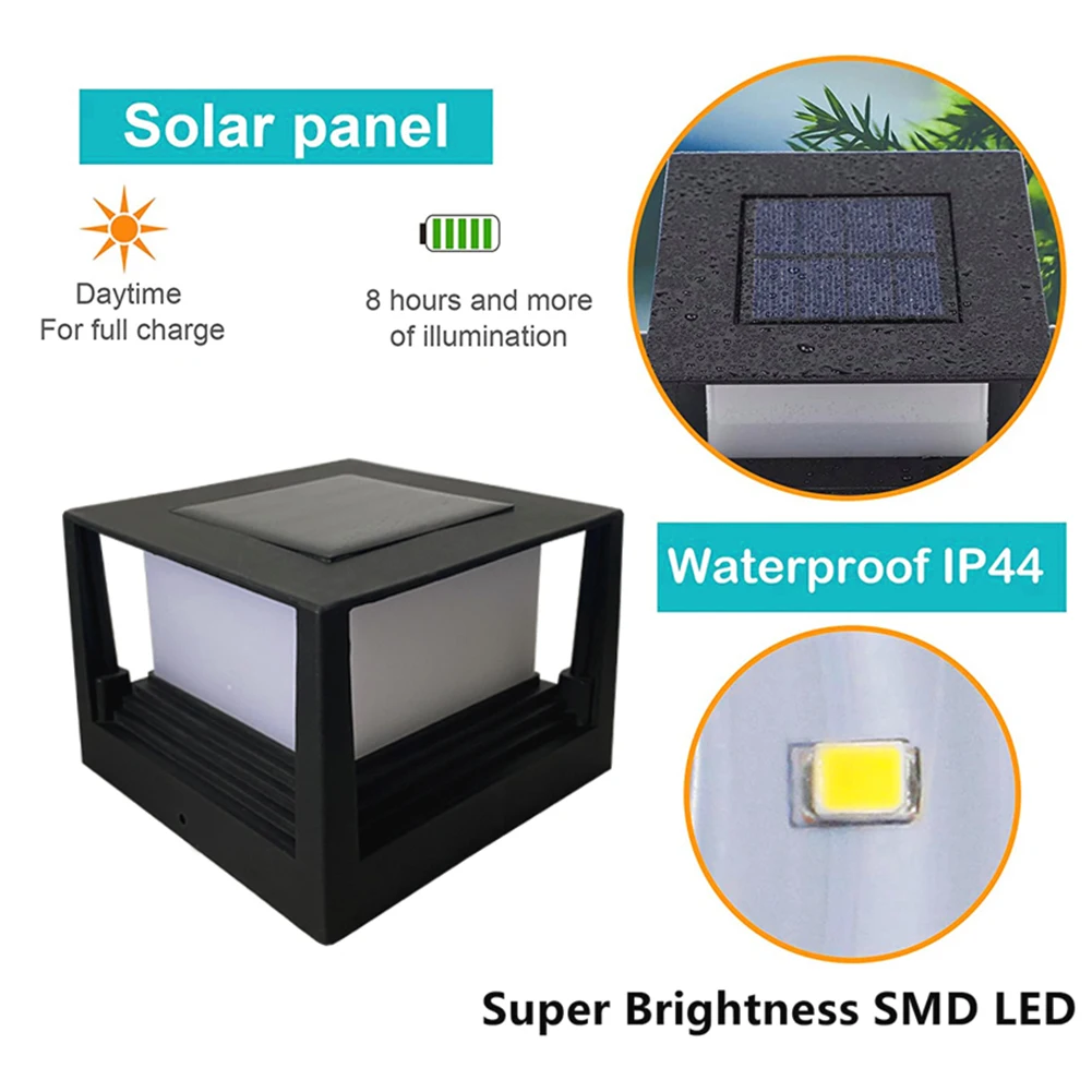 Waterproof LED Solar Pillar Light – In Touch Decor