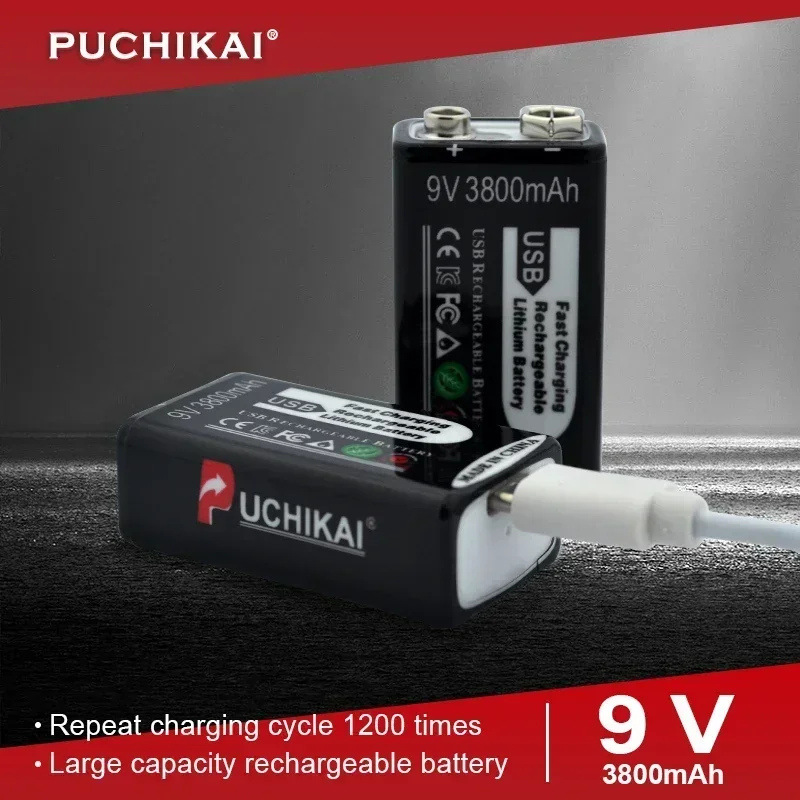 9V-3800mAh-polymer-lithium-ion-rechargeable-USB-Type-C-battery-suitable ...