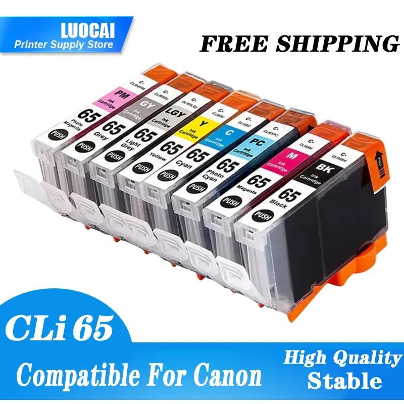 24PIECES-CLI65-CLI-65-Premium-Compatible-ink-cartridge-Color-InkJet-Ink ...