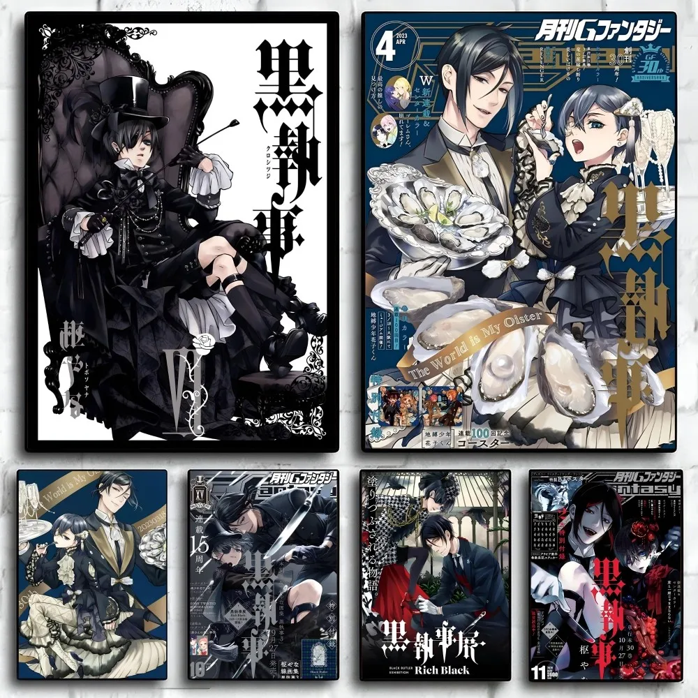 1PC-Black-Butler-Poster-Self-adhesive-Art-Waterproof-Paper-Sticker ...