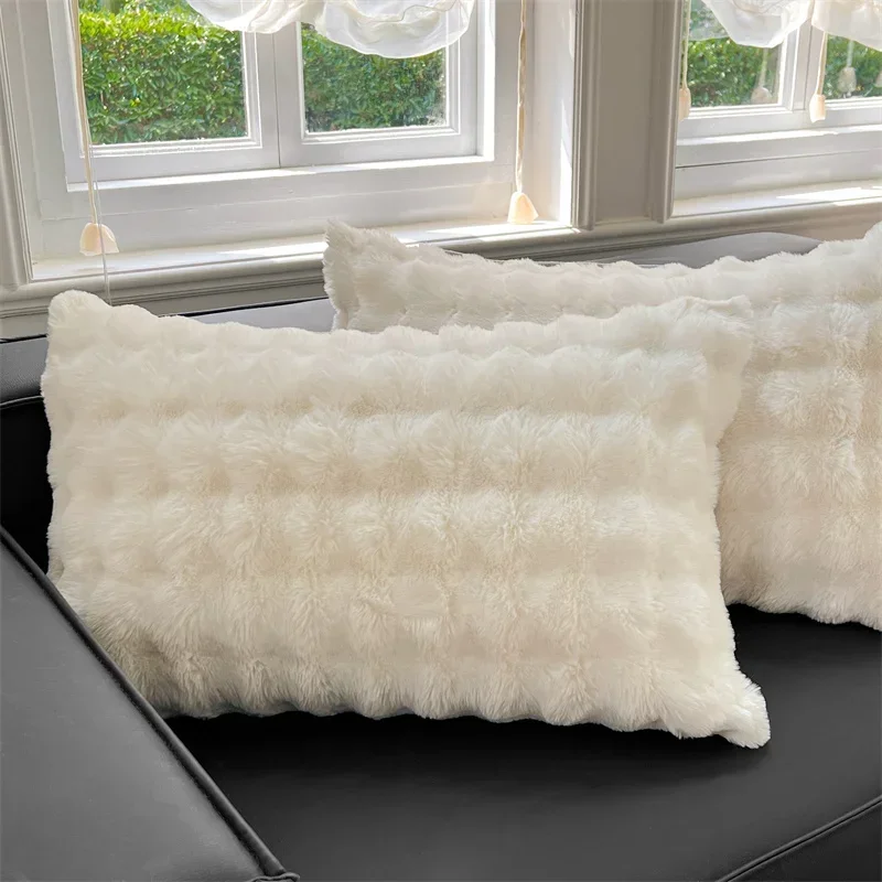2025 New Winter Class A Rabbit Plush Single Pillowcase Milk Plush Snow ...
