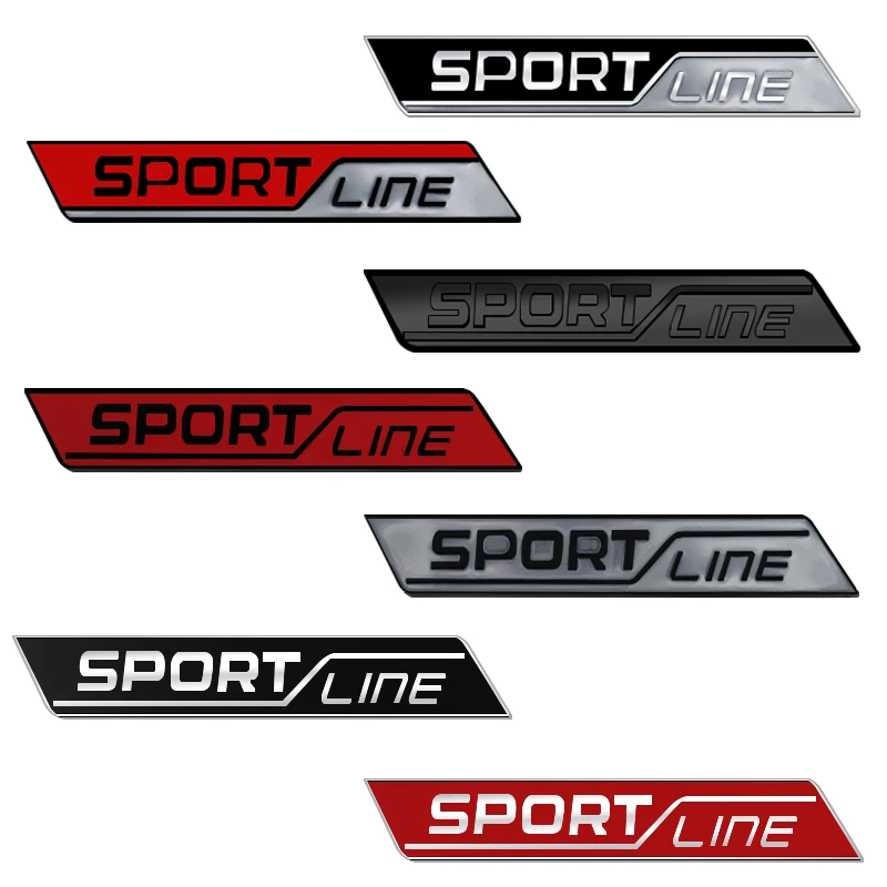 Metal-Sport-Line-Grille-Sticker-Car-Rear-Trunk-Body-Emblem-Badge-for ...