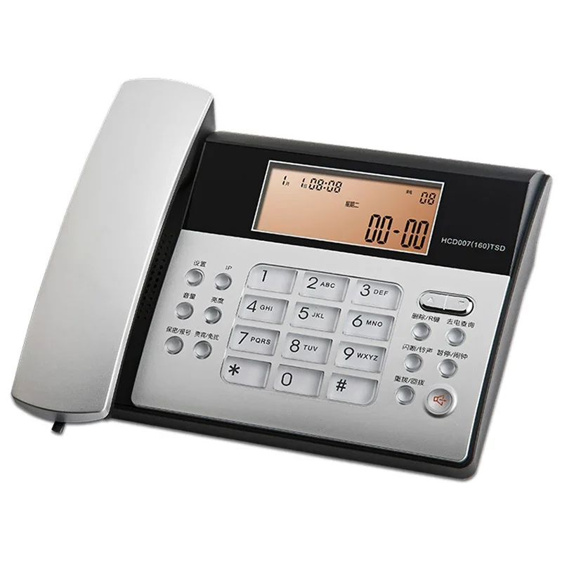 Orange-Backlit-Corded-Telephone-Landline-8-Levels-LCD-Brightness-Caller ...