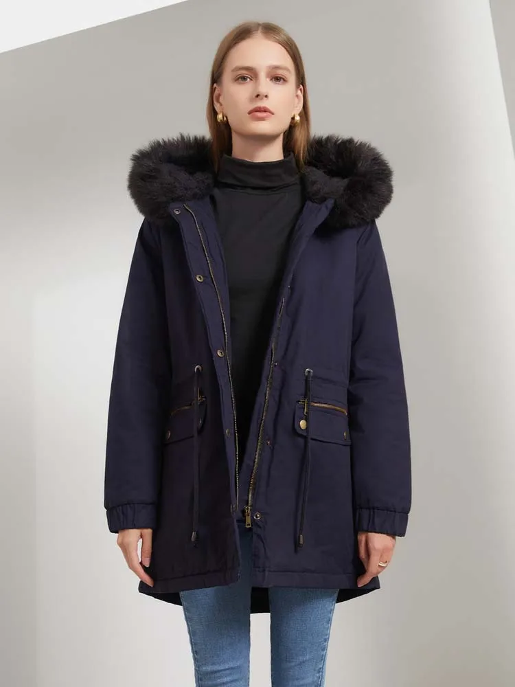 Winter Jackets Women Fur Collar 2022 New Russian Style Thick Warm ...