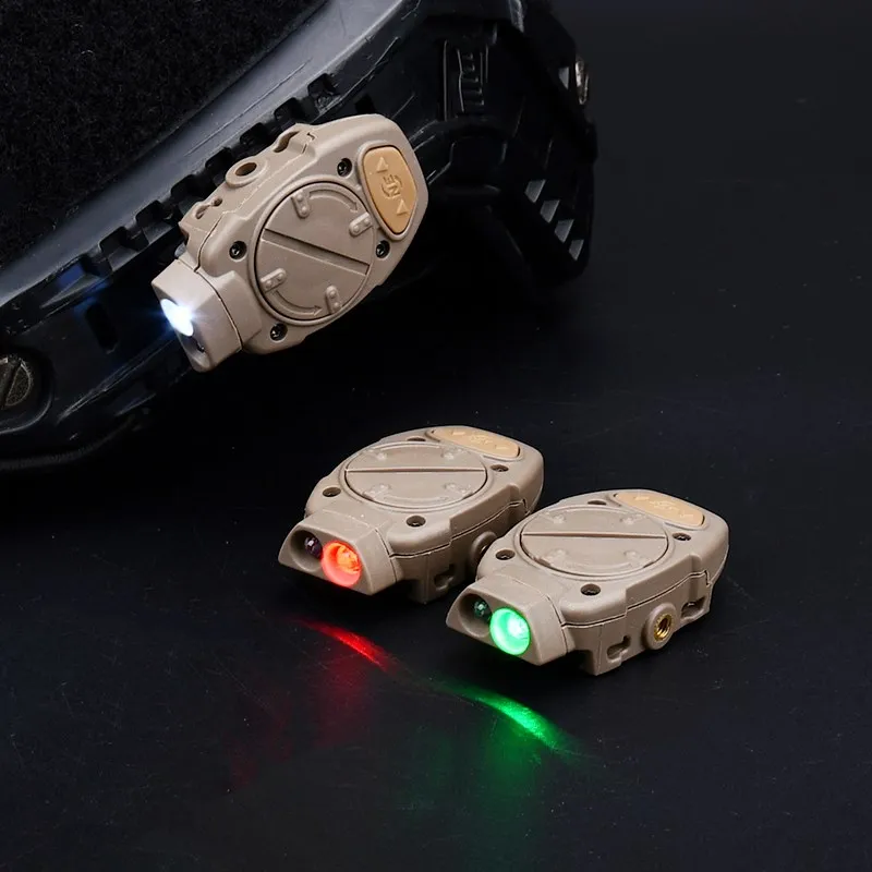 Mini-Helmet-Light-WADSN-Tactical-White-Green-Red-IR-Signal-Flashlight ...