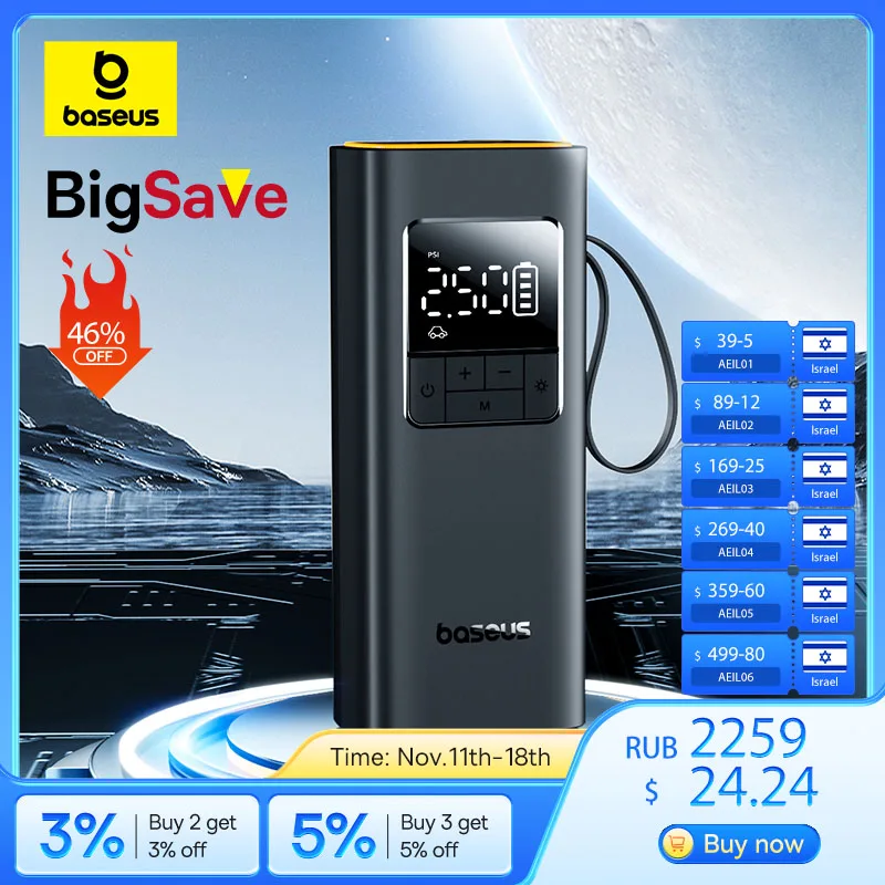 Baseus-Wireless-Car-Air-Pump-Portable-Air-Compressor-for-Car-Motorcycles-Bicycle-Electric-Tire ...