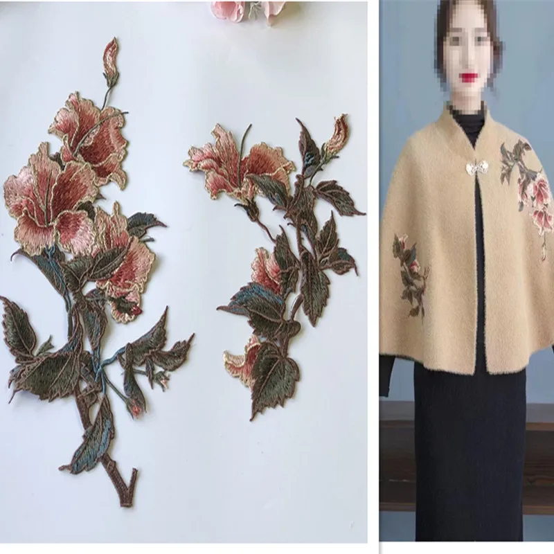 One-Set-2Pcs-Large-Flower-Patches-For-Women-Clothes-Embroidery-Patch ...