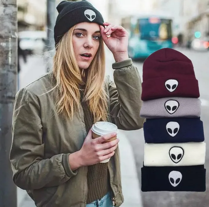 Fashion Knitted Alien Hat For Women Men Alien Beanie Bonnet Alien ...