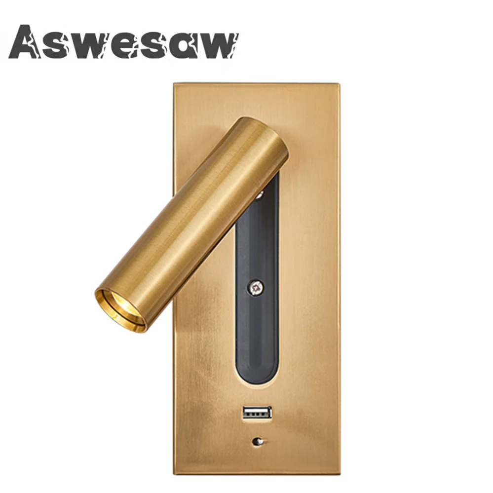 110-240V led wall lighting push switch wall ressessed install bedside ...