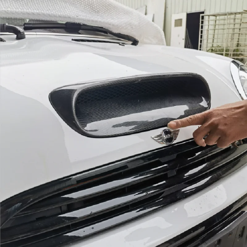 Carbon Fiber Bonnet Scoop For Mini Cooper R53 Fiberglass Hood Vent FRP ...