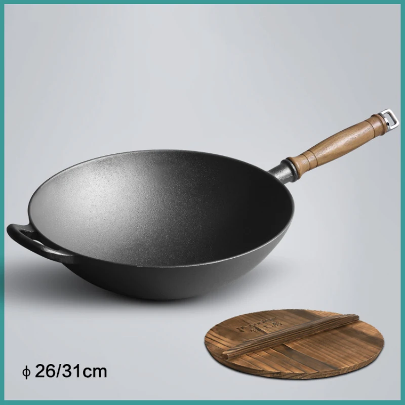 Non-Stick-Wok-Cast-Iron-Cauldron-Frying-Pan-Chines-Original-Cooking-Pot ...