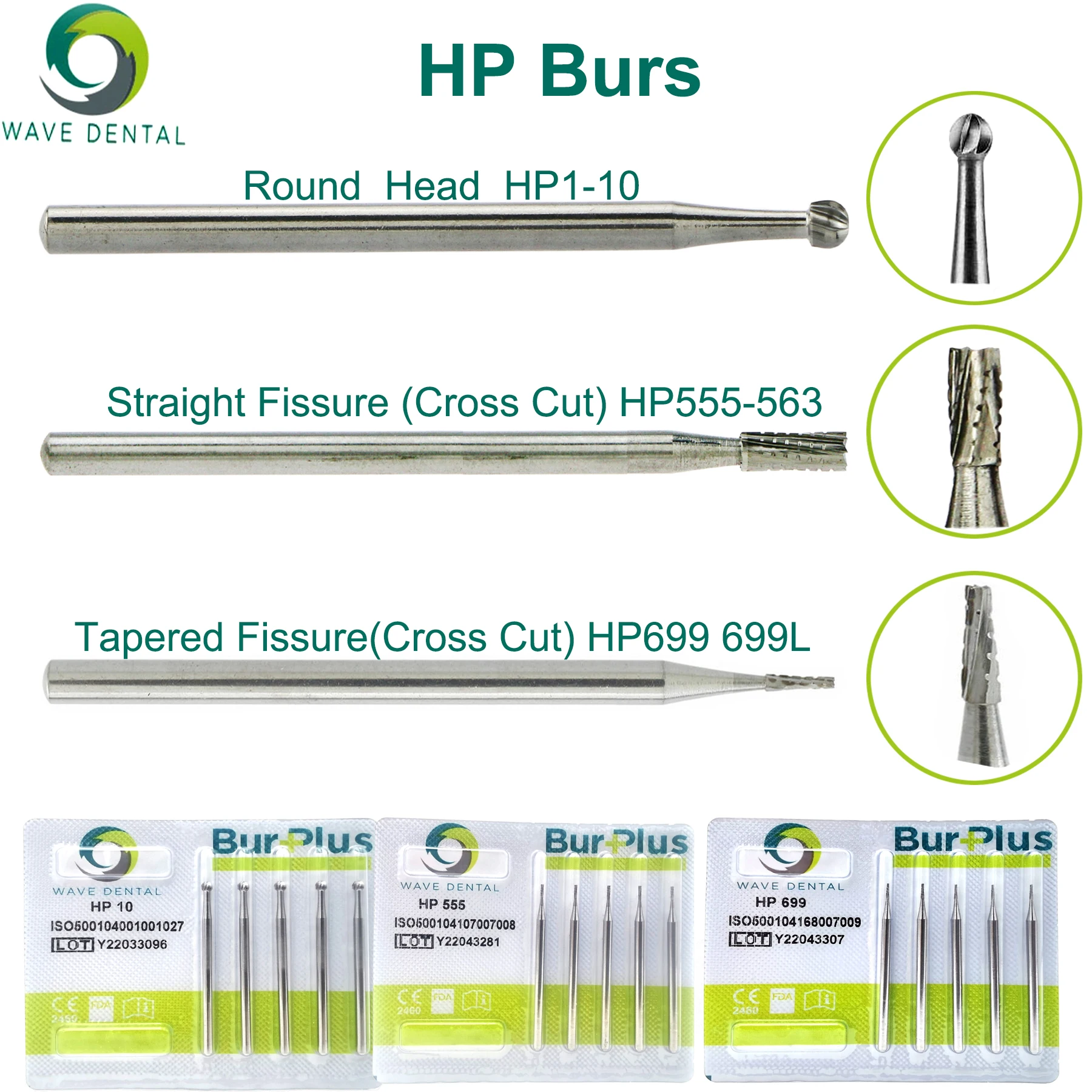 WAVE-Dental-Burs-Tungsten-Carbide-Bur-Dentistry-Drills-Bits-Dental ...