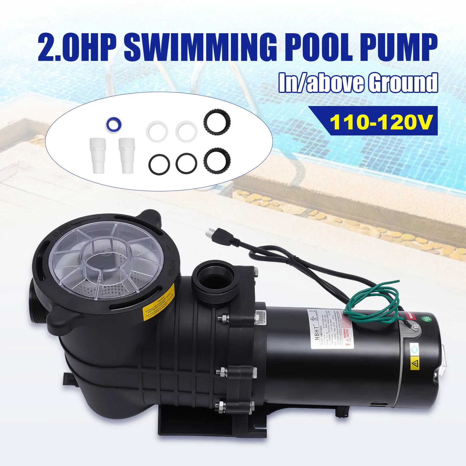 2-0HP-In-Above-Ground-Swimming-Pool-Pump-Motor-With-Strainer-Filter ...