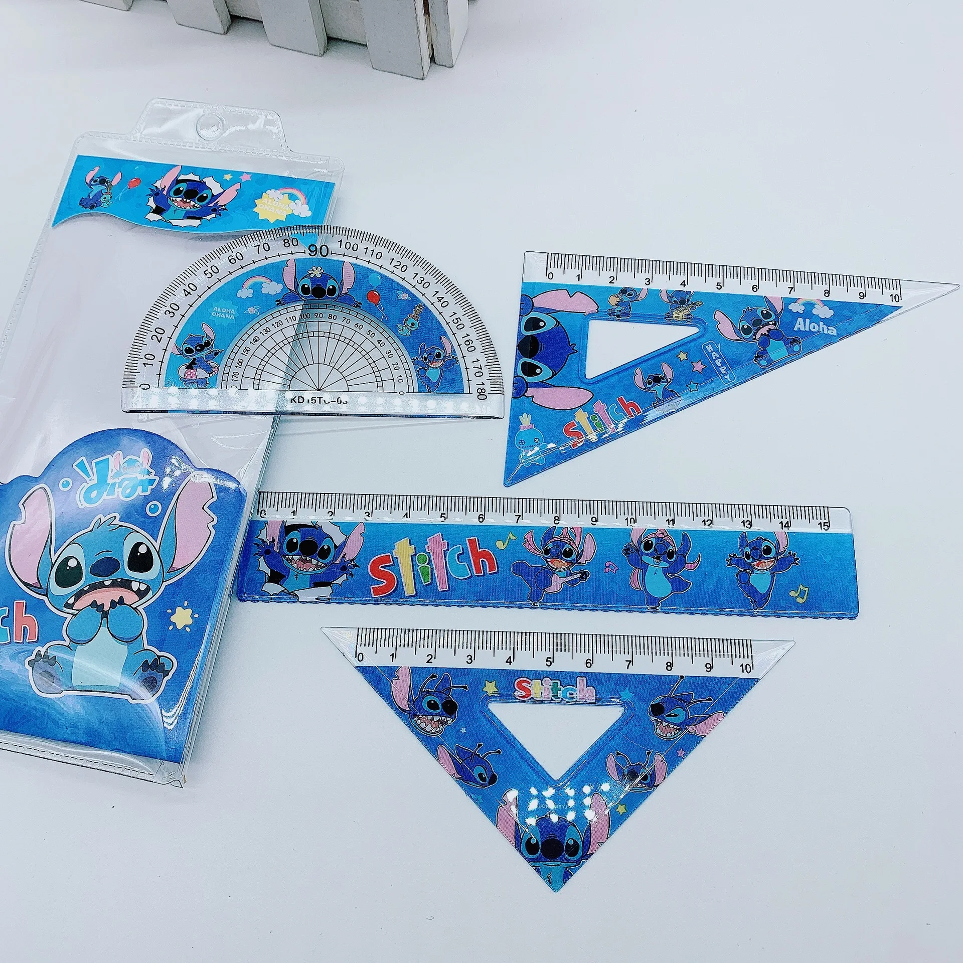 MINISO-Anime-Stitch-Kit-Ruler-Set-Student-Study-Stationery-Ruler ...