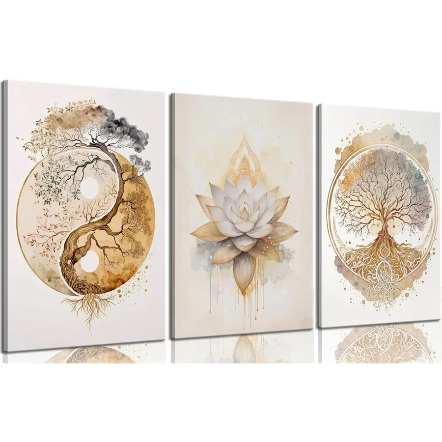 Árvore da vida kit de pintura diamante lótus zen diamante bordado kits ...