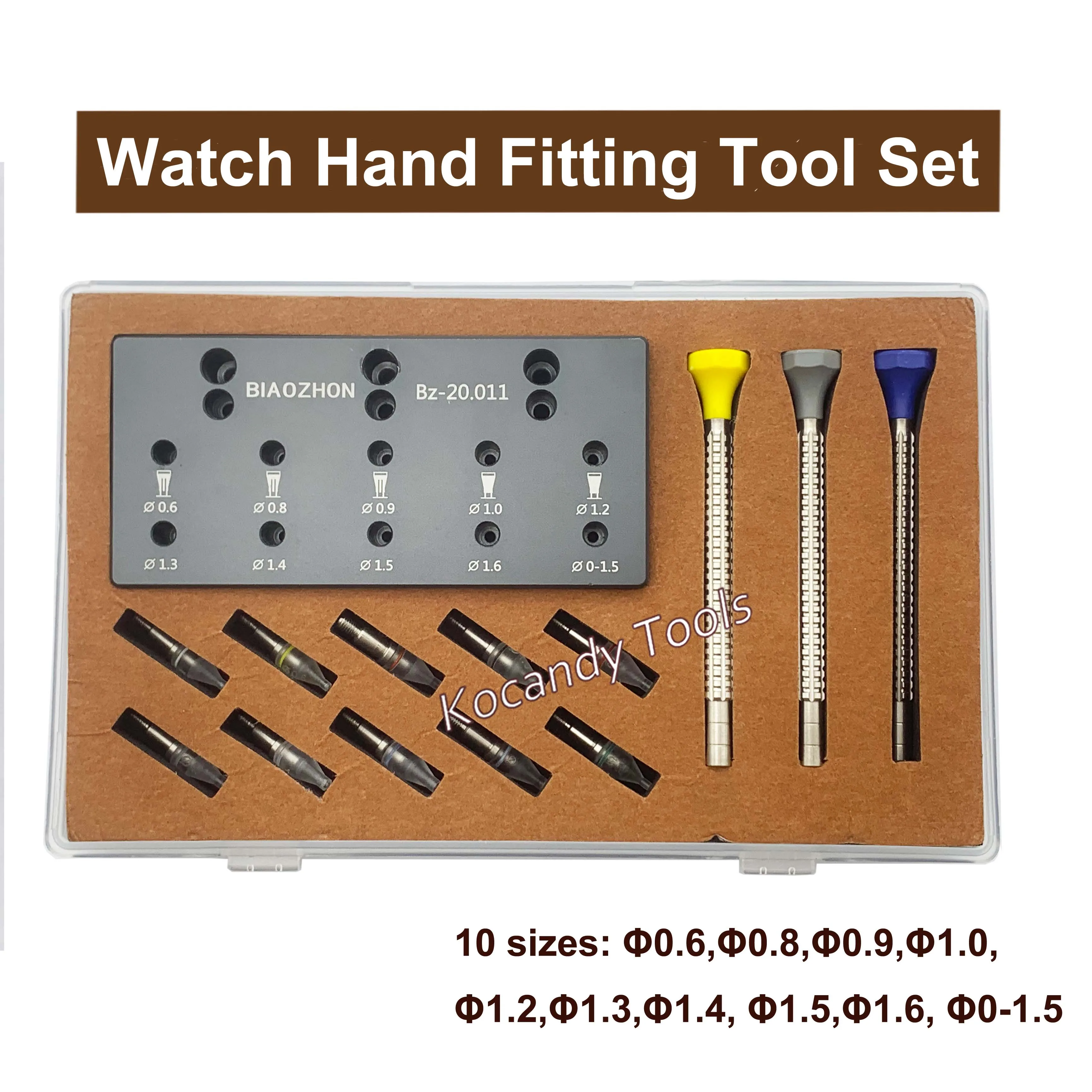 Swiss-Quarlity-Watch-Hand-Fitting-Tool-Set-of-14-pcs-Replaceable-Tip ...